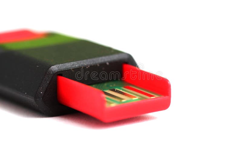 Red black USB memory stick stock photo. Image of system - 80156888