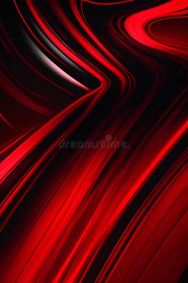 Red and Black Waves. Vertical Composition Stock Illustration ...