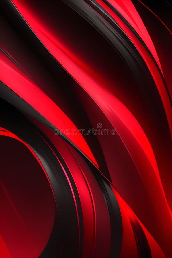 Red and Black Waves. Vertical Composition Stock Illustration ...