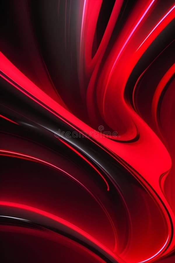 Red and Black Waves. Vertical Composition Stock Illustration ...