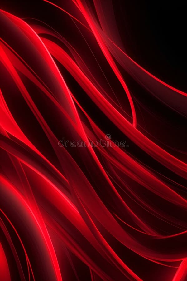 Red and Black Waves. Vertical Composition Stock Illustration ...
