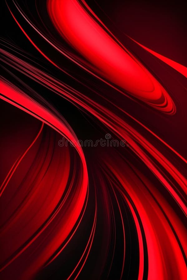 Red and Black Waves. Vertical Composition Stock Illustration ...