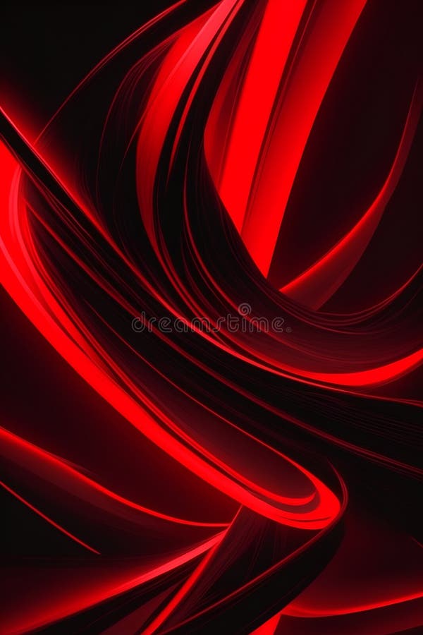 Red and Black Waves. Vertical Composition Stock Illustration ...