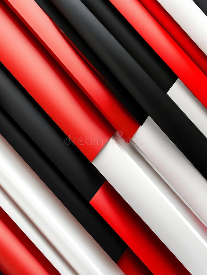 Red Black White Geometric Abstract Stripes Abstract Geometric Design ...