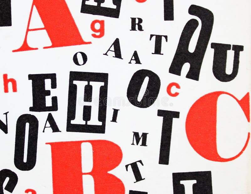 Red Black White - ABC Letters Mixture Stock Image - Image of vocabulary ...