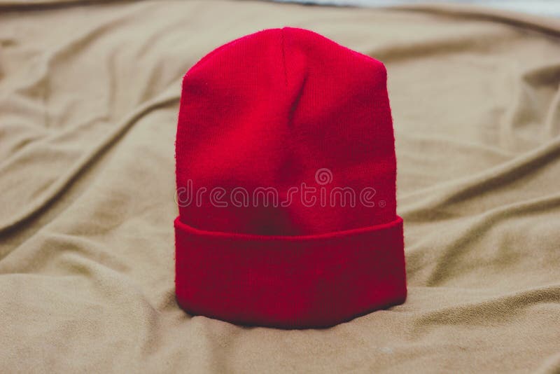 Red Blank Baseball Cap Closeup of Front View on White Stock Photo ...