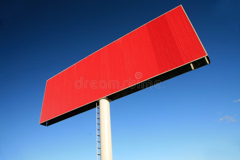 Red blank billboards stock image. Image of media, commercial - 11285089