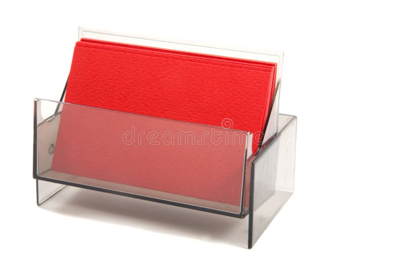 Red Blank Business Card in a Box Stock Image - Image of casing ...