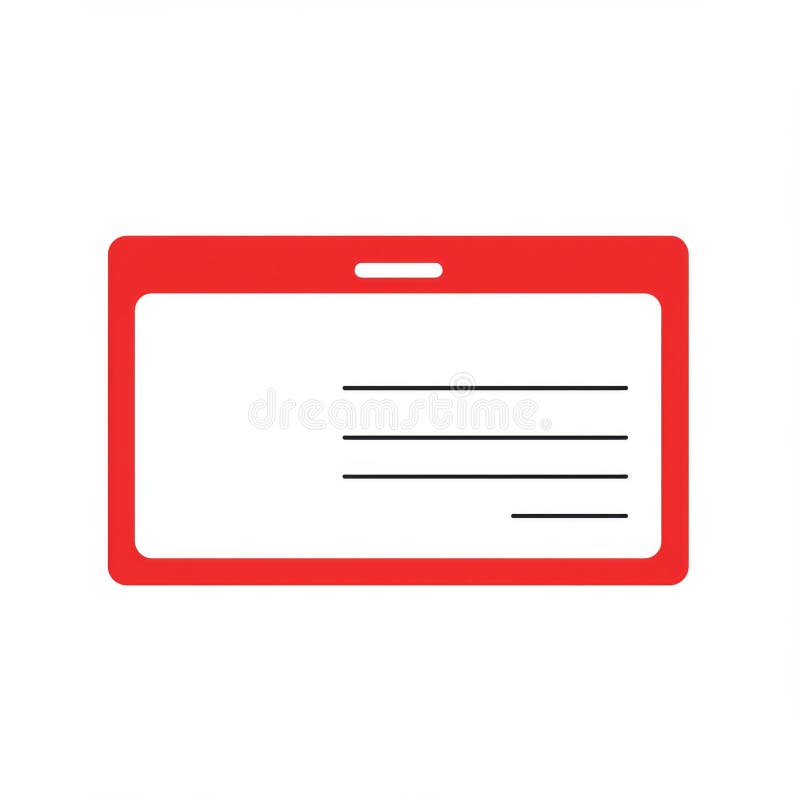 Red Blank Identification Badge Template Stock Illustration ...