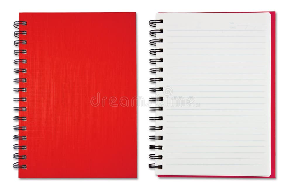 Red Blank Note Book stock photo. Image of notebook, letter - 16320380