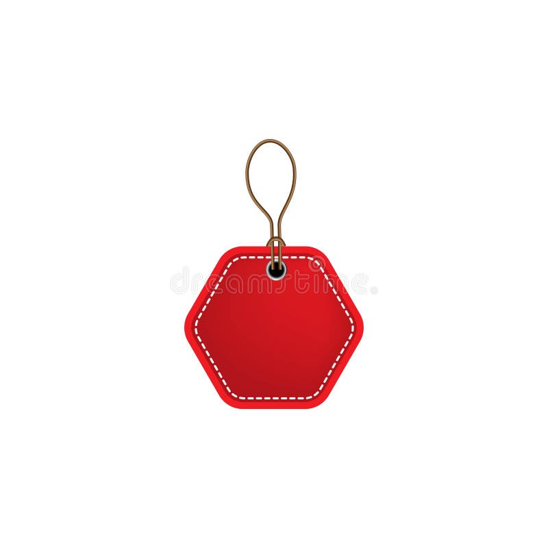 Red Blank Prize Tags Label Icon. Vector Illustration Style is Flat ...