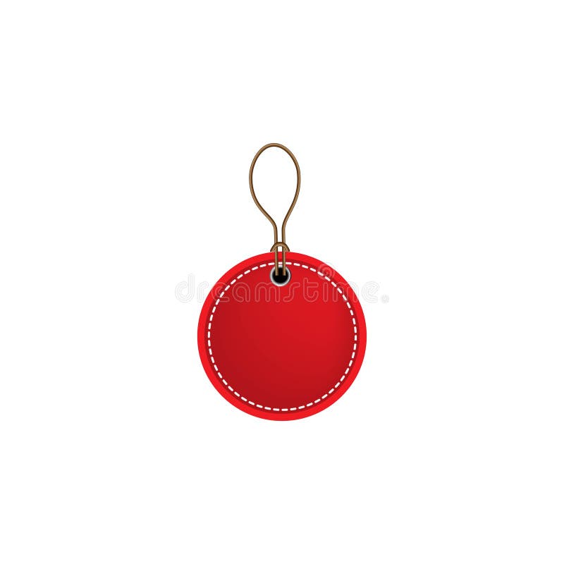 Red Blank Prize Tags Label Icon. Vector Illustration Style is Flat ...