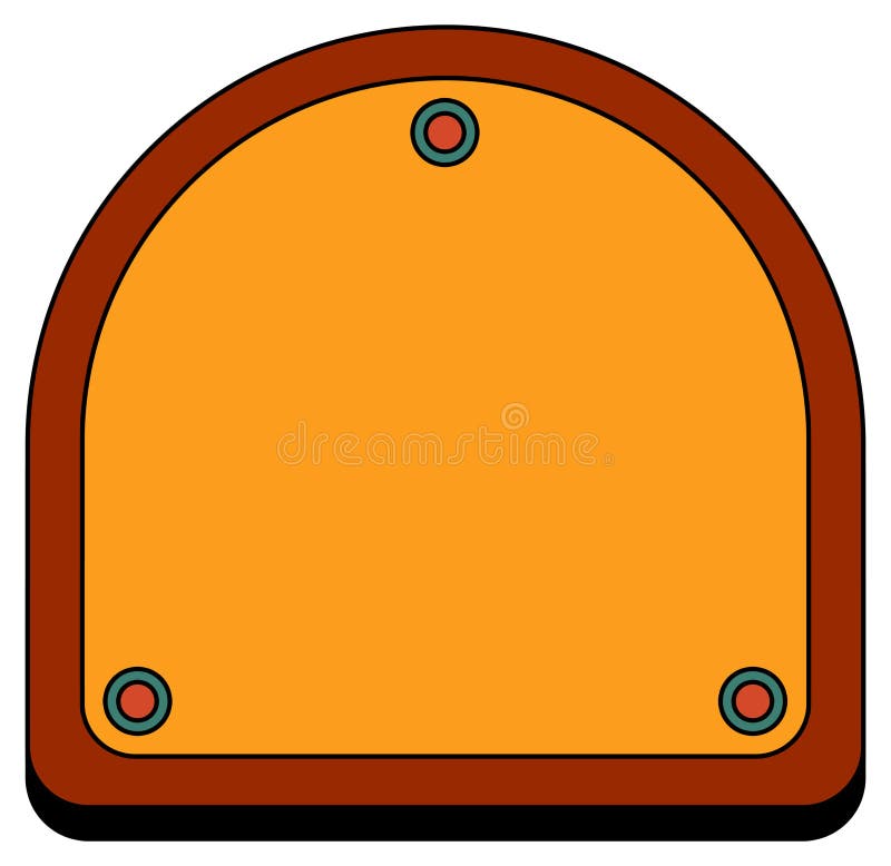 Red Blank Retro Sign Frame with a Yellow Orange Center Stock Photo ...