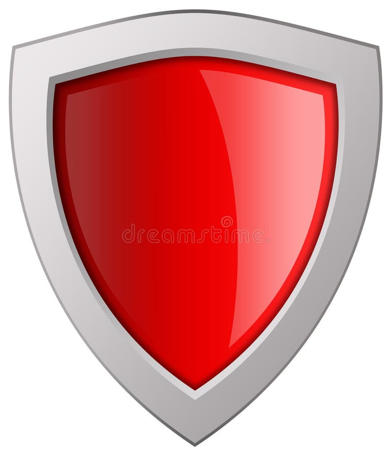 Gold and red shield stock vector. Illustration of icon - 14085574