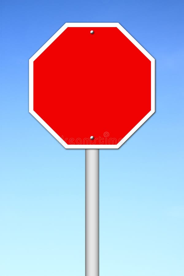 Blank Stop Sign stock illustration. Illustration of blank - 3024408