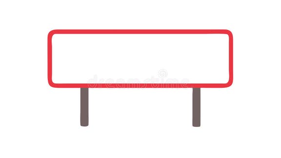 Red Blank Sign Board Post Empty Message Display , Vector Design ...
