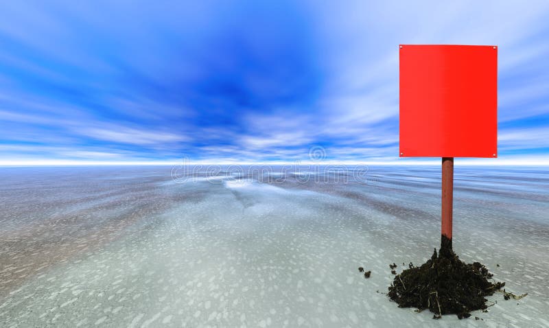 Red blank sign post stock image. Image of infinity, notify - 6139065