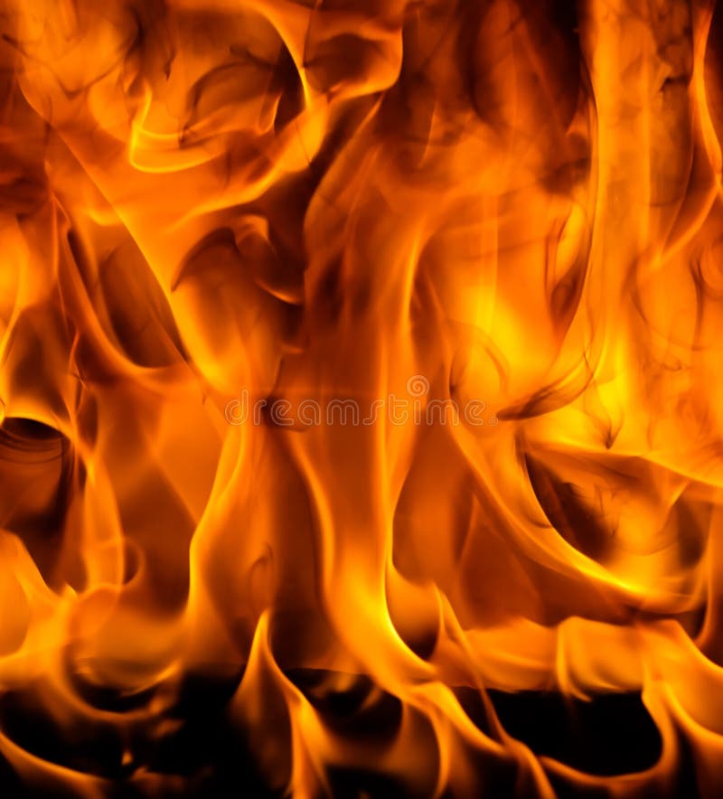 Red Blaze Fire Flame on a Black Background Stock Photo - Image of ...