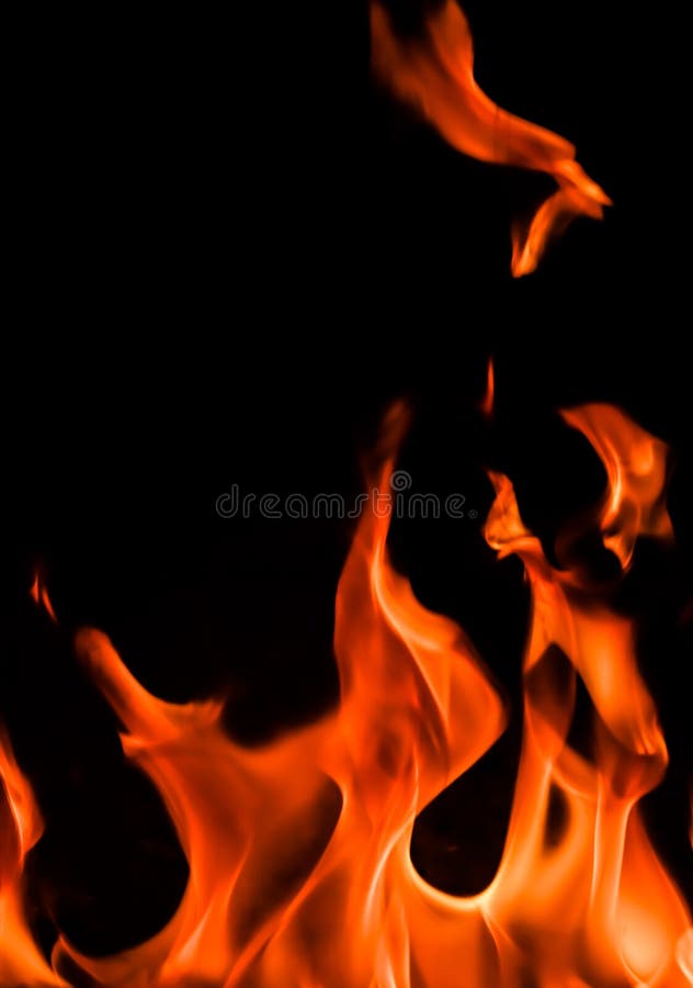 Red Blaze Fire Flame on a Black Background Stock Photo - Image of flame ...