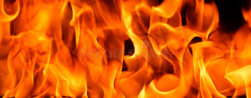 Red Blaze Fire Flame on a Black Background Stock Image - Image of ...