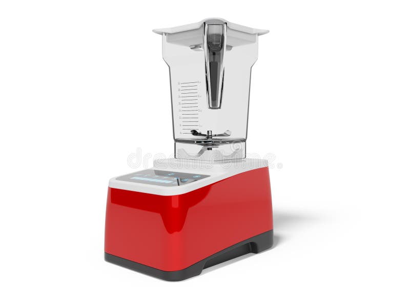 Red Blender with Bowl with Touch Control 3d Render Illustration on ...