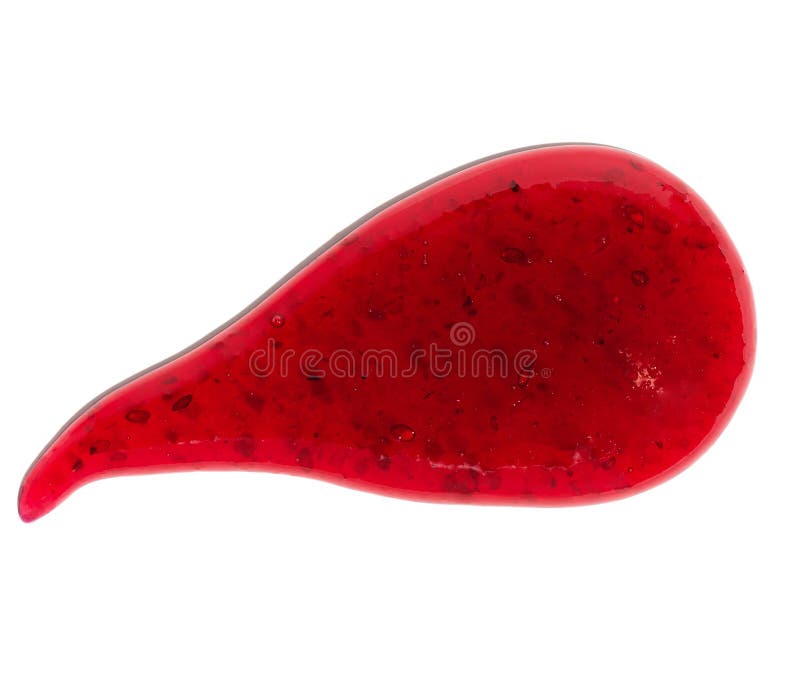 Red Blob of Blueberry Jam Isolated on White Background Stock Photo ...