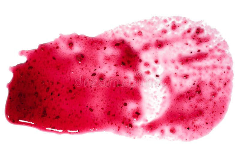 Red Blob of Blueberry Jam Isolated on White Background Stock Photo ...