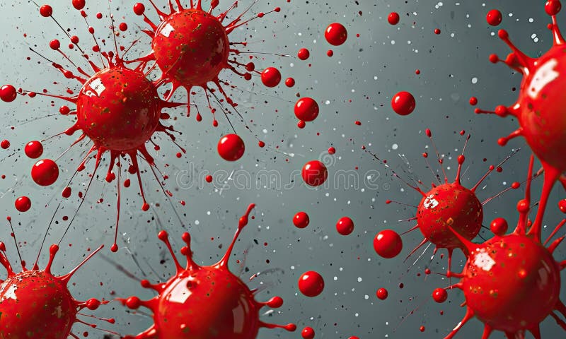 A Red Blob is Shown in the Middle of the Image, Surrounded by Other Red ...