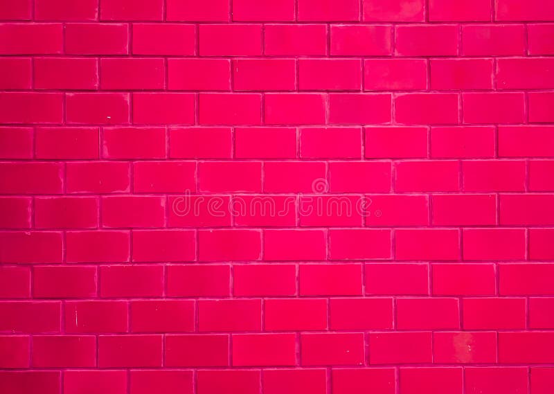 Red Block Bricks Wall Front View Stock Photo - Image of cracked, floor ...