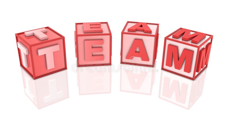 Red block - team stock illustration. Illustration of graphic - 59100406