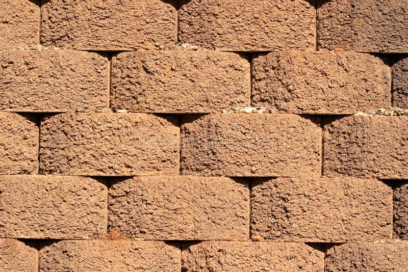 Red Block Wall stock image. Image of building, detail - 4559957