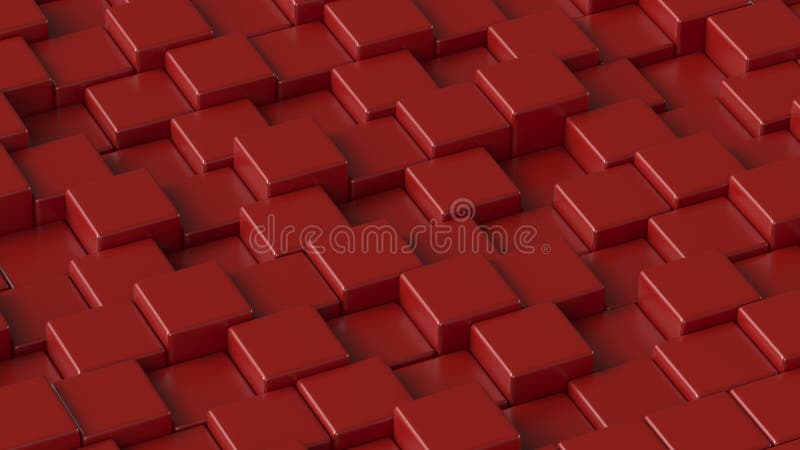 Red blocks. 3D rendering. stock illustration. Illustration of desktop ...