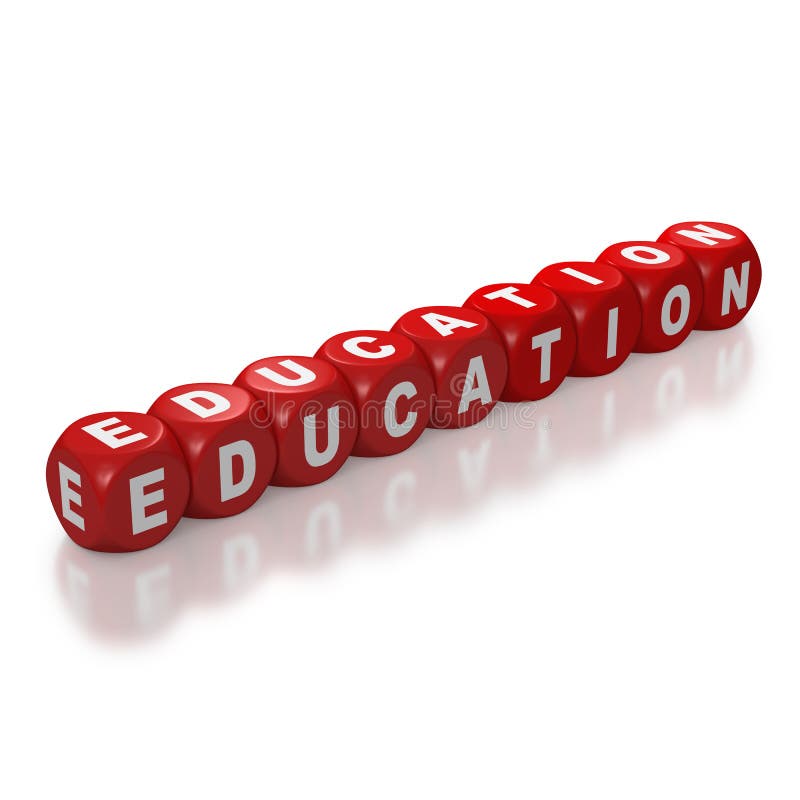 Red Blocks Spelling Education Stock Illustration - Illustration of ...