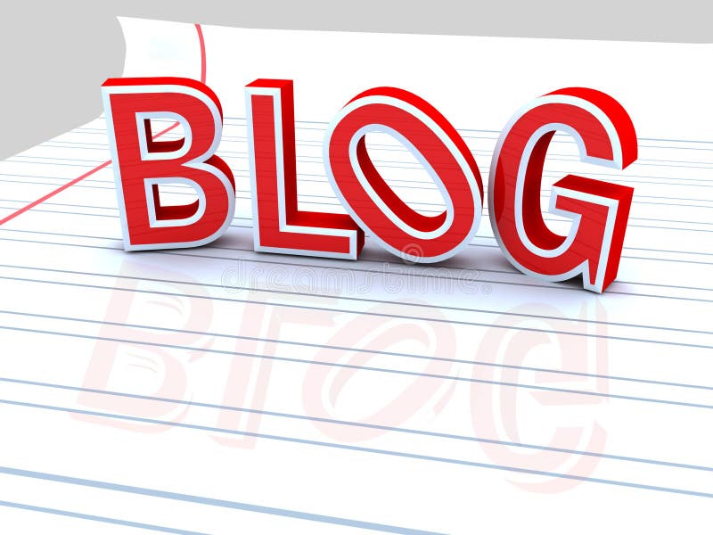 The Word BLOG in 3D stock illustration. Illustration of modern - 26341527