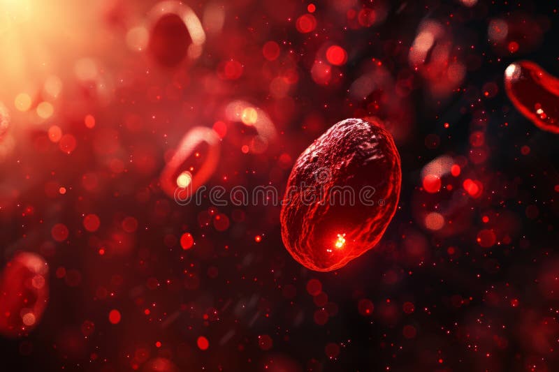 A Red Blood Cell in the Air Stock Photo - Image of light, cell: 313451524