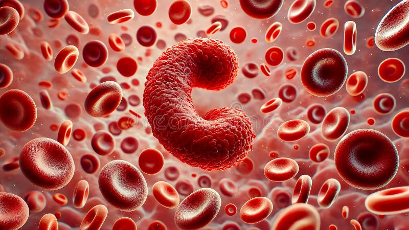 Red Blood Cell Deformity.red Blood Cell with an Irregular Shape, Such ...