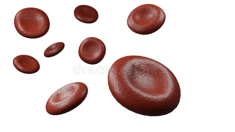 Red Blood Cell Isolated, 3D Render Stock Illustration - Illustration of ...