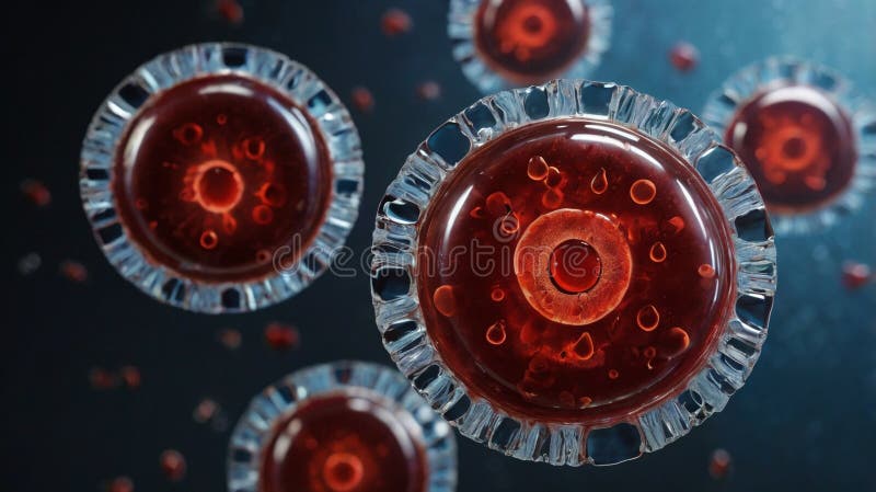 Red Blood Cells in Biconcave Disc Shape Stock Illustration ...