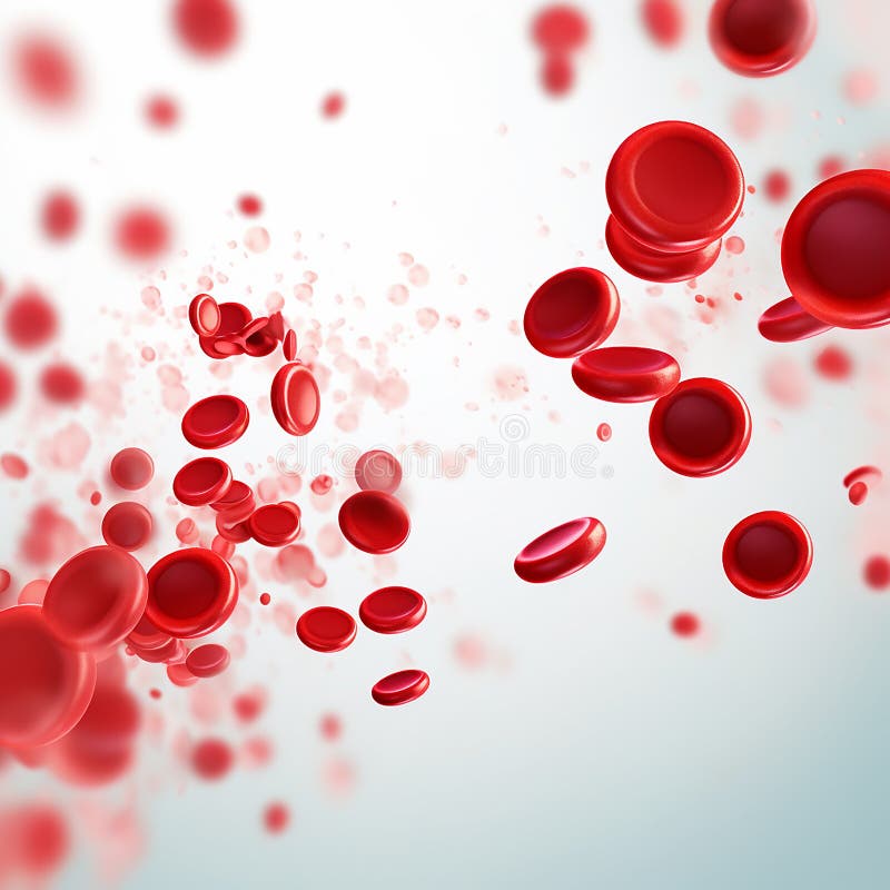 Red Blood Cells on Blurred Background with Copy Space Stock ...