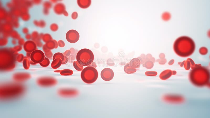 Red Blood Cells on Blurred Background with Copy Space Stock ...