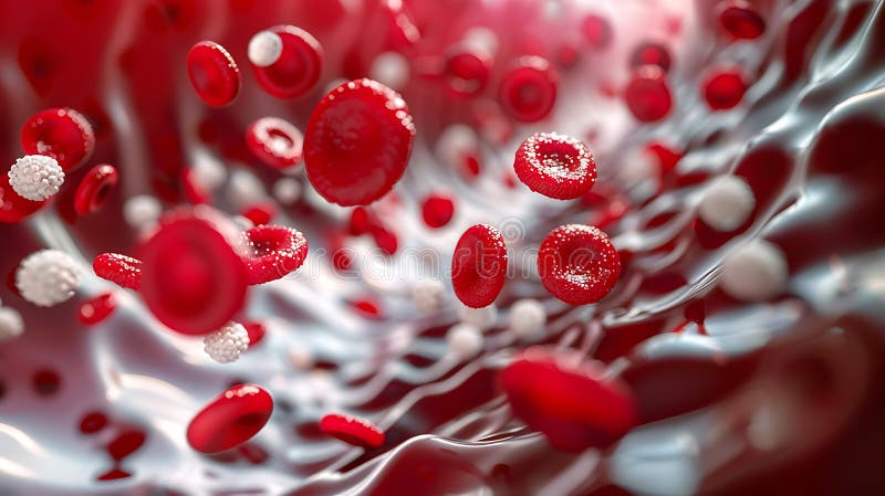 Red Blood Cells in Circulation Stock Illustration - Illustration of ...