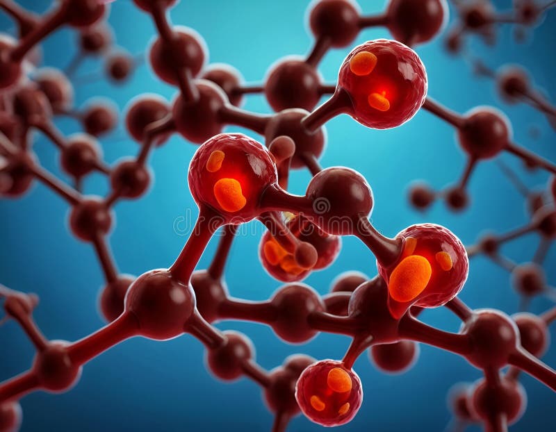 Red Blood Cells, 3D Red Cell Molecules Stock Illustration ...