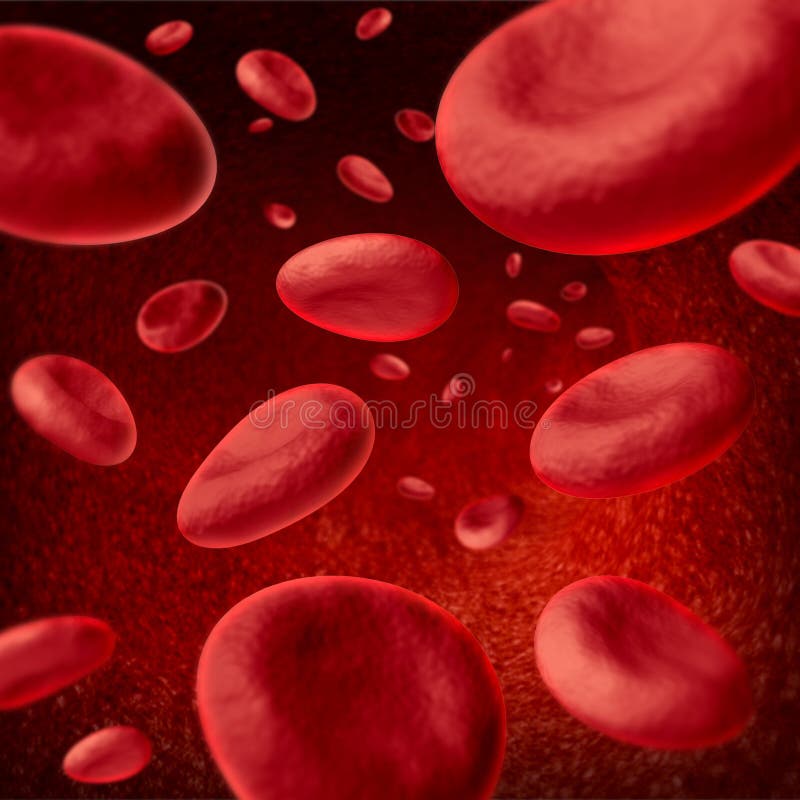 Red blood cells flowing stock illustration. Illustration of anatomy ...