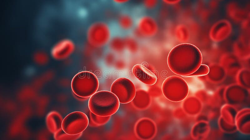 Red Blood Cells on a Light Background Stock Illustration - Illustration ...
