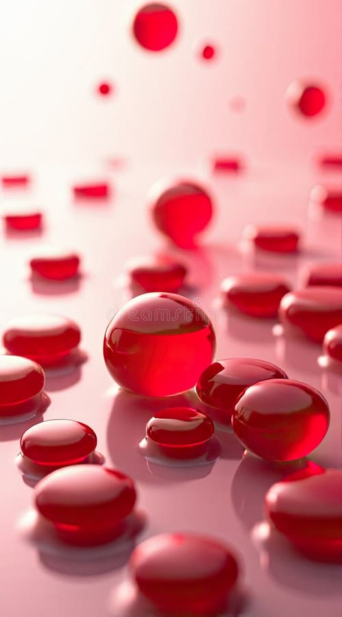 Red Blood Cells on Light Surface Stock Illustration - Illustration of ...