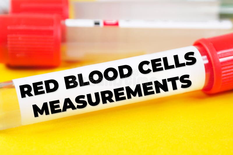 Red Blood Cells Measurements Text Meaning Analysis Stock Photo - Image ...