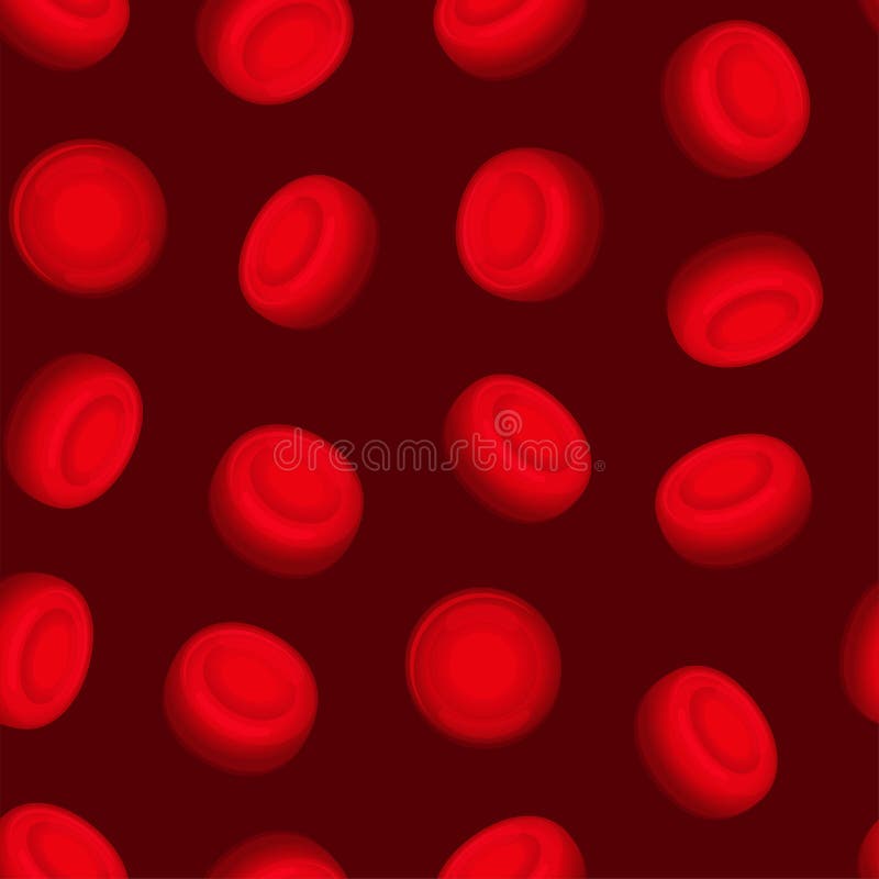 Red Blood Cells Seamless Pattern Background. Vector Stock Vector ...