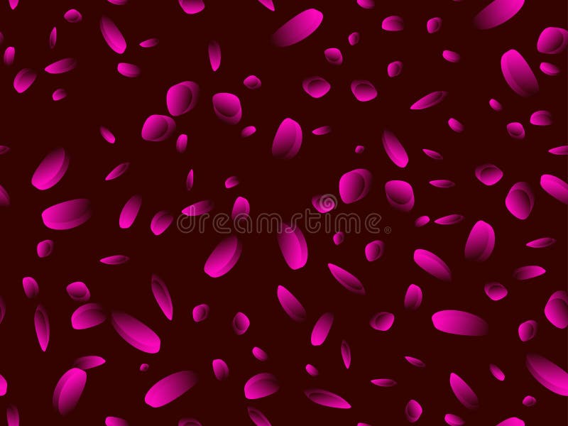 Red Blood Cells Seamless Pattern. Blood Clot Under the Microscope ...