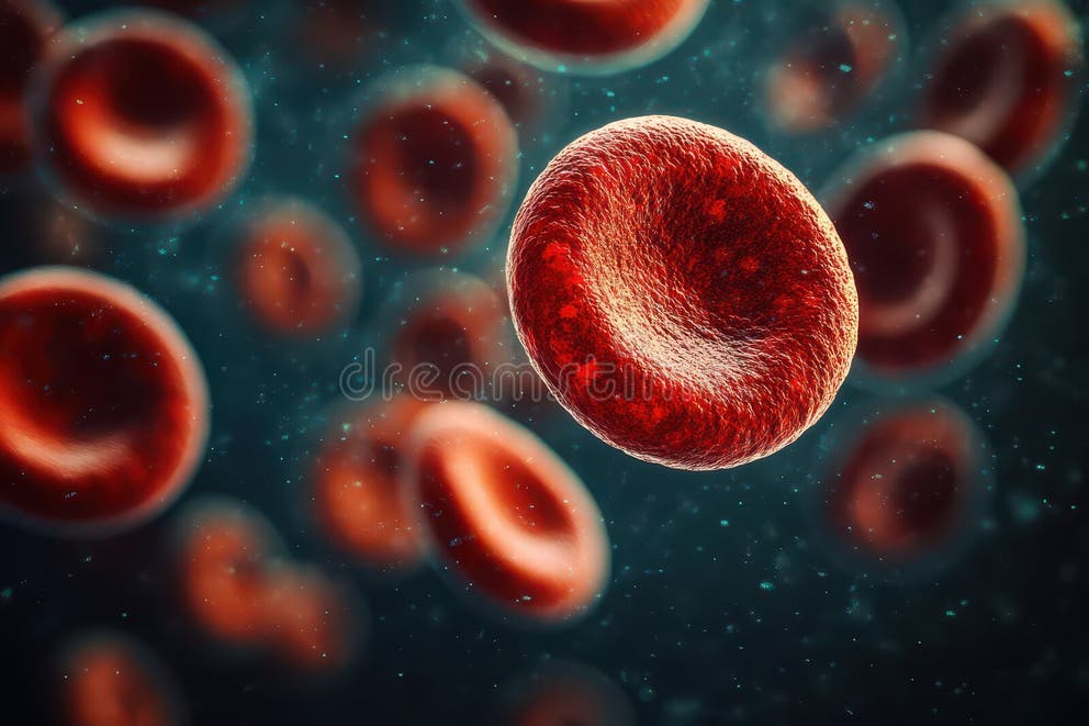 Detailed View of Red Blood Cells in Motion Stock Photo - Image of cells ...