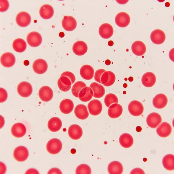 Red Blood Cells Under a Microscope on a Light Background. Stock Photo ...